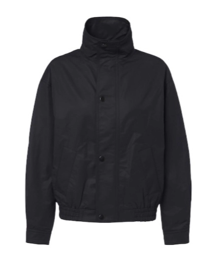 NILI LOTAN Klaire Cotton-blend Bomber Jacket - Black