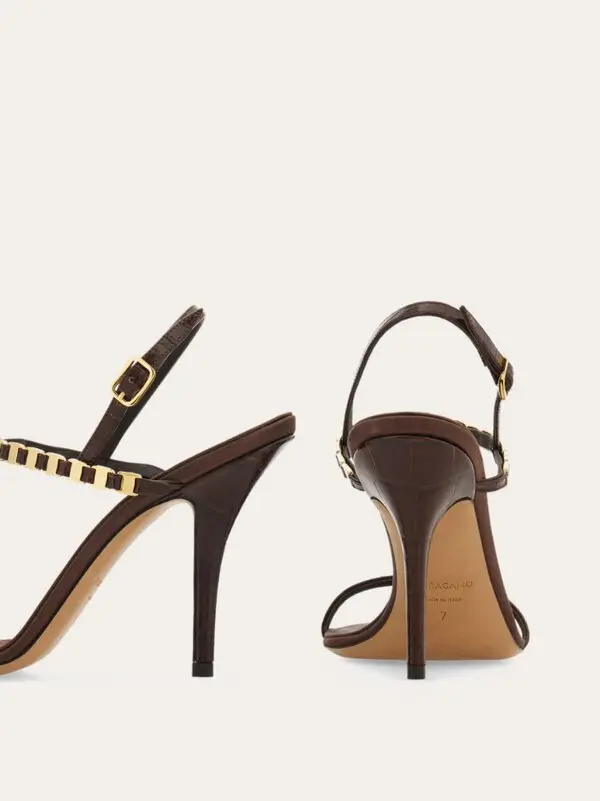 FERRAGAMO Vara Chain T-strap Sandals