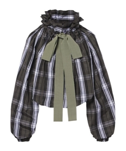 PATOU Bow-detail Checked Top