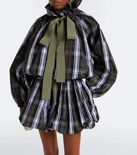 PATOU Bow-detail Checked Top