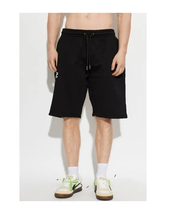 Off-White Drawstring Elastic-waist Shorts