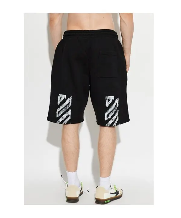 Off-White Drawstring Elastic-waist Shorts