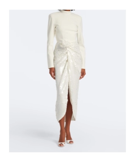 ROTATE BY BIRGER CHRISTENSEN Knot-detail Sequined Cocktail Dress