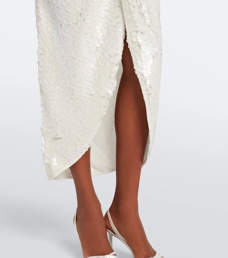 ROTATE BY BIRGER CHRISTENSEN Knot-detail Sequined Cocktail Dress