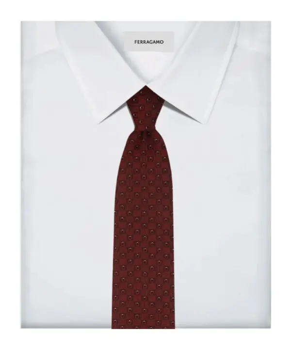 FERRAGAMO Gancini Jacquard Neck Tie