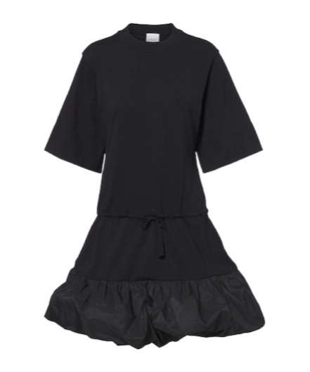 PATOU Faille-trimmed Cotton Minidress - Black