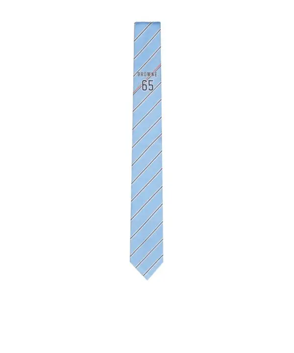 Thom Browne Browne 65 Jacquard Tie - Light Blue