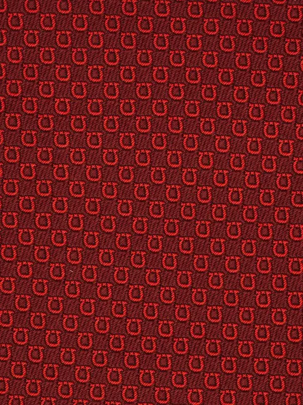 FERRAGAMO Micro Gancini Print Silk Jacquard Tie