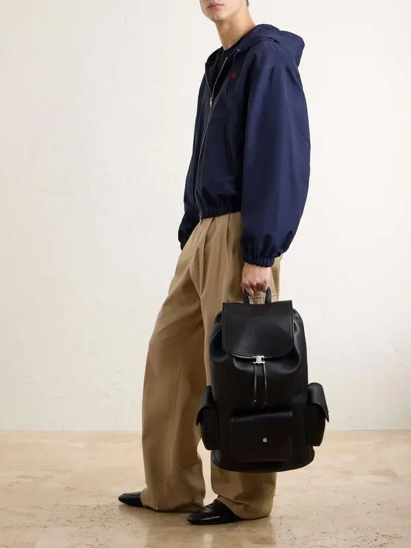 Celine Triomphe-embellished Leather Backpack