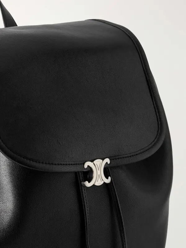 Celine Triomphe-embellished Leather Backpack