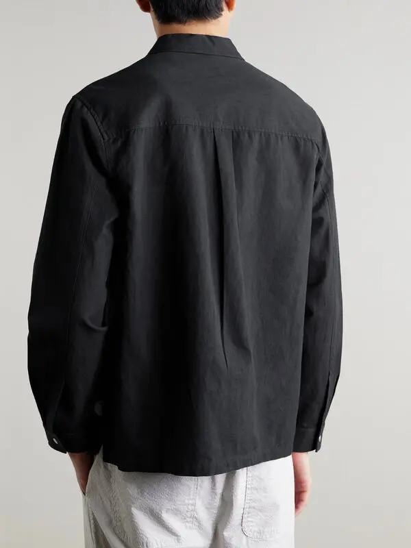 Folk Patch Linen And Cotton-blend Overshirt