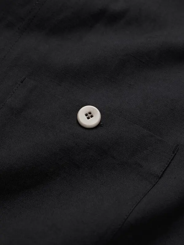 Folk Patch Linen And Cotton-blend Overshirt