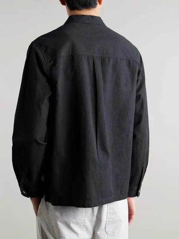 Folk Patch Linen And Cotton-blend Overshirt