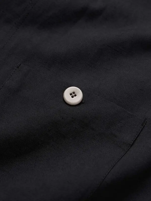 Folk Patch Linen And Cotton-blend Overshirt