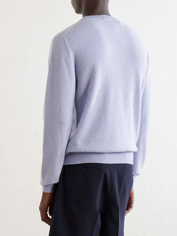 Brioni Cashmere And Wool-blend Sweater