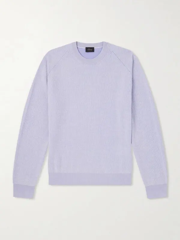 Brioni Cashmere And Wool-blend Sweater
