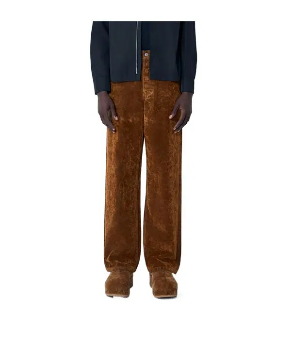 Dries Van Noten Straight Leg Pants - Brown