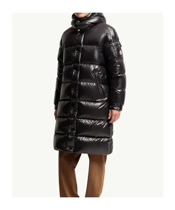 Moncler Hanoverian Hooded Square-quilted Long Down Jacket