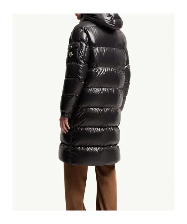 Moncler Hanoverian Hooded Square-quilted Long Down Jacket
