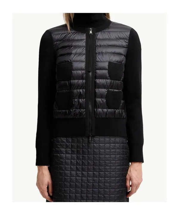 Moncler Padded Wool Zip-up Cardigan