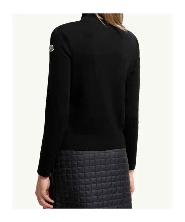 Moncler Padded Wool Zip-up Cardigan