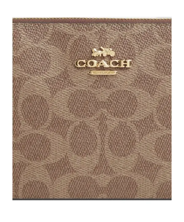 COACH Large Corner Zip Wristlet In Signature Canvas