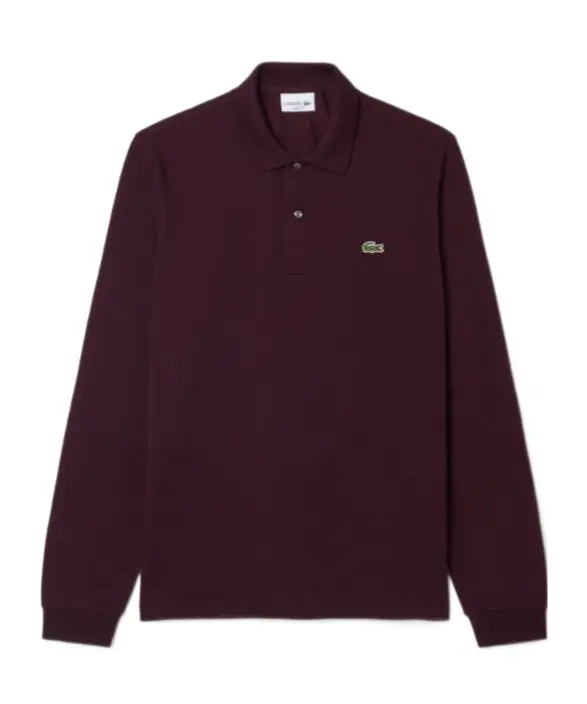 Lacoste Classic Fit Long Sleeved L.12.12 Polo Shirt - Brown