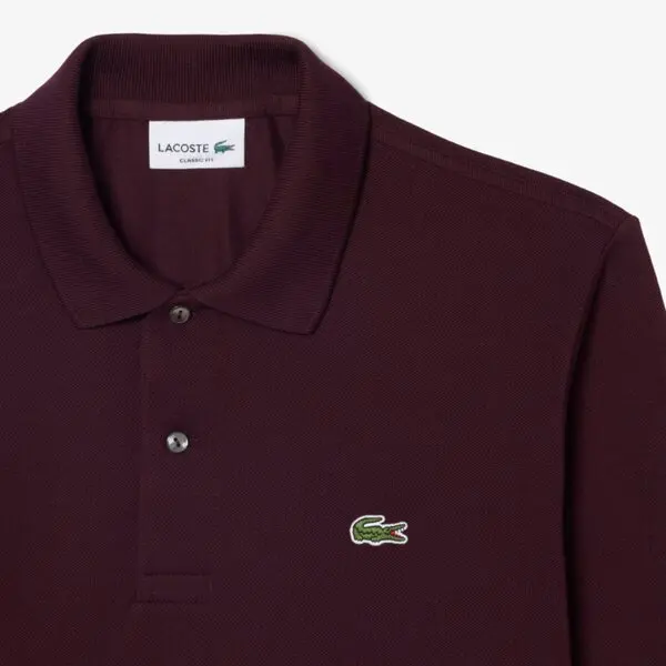 Lacoste Classic Fit Long Sleeved L.12.12 Polo Shirt - Brown