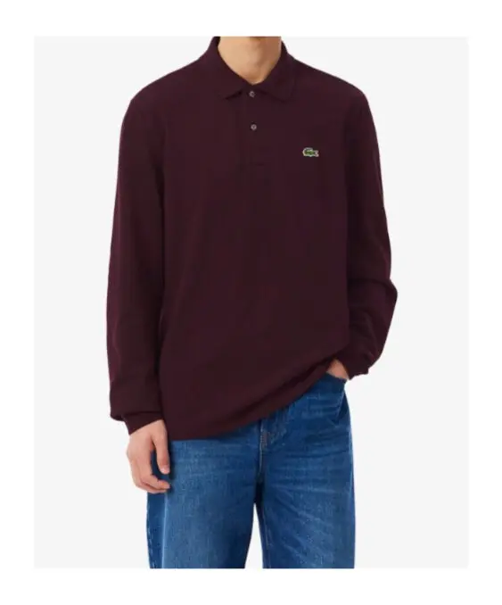 Lacoste Classic Fit Long Sleeved L.12.12 Polo Shirt - Brown