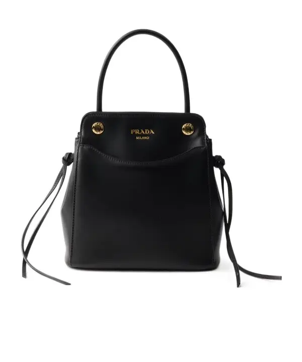 Prada Carry Mini Leather Handbag - Black