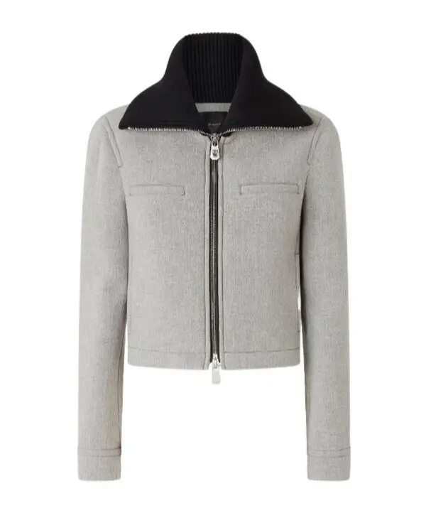 Pinko Ribbed Collar Zip-up Jacket - No