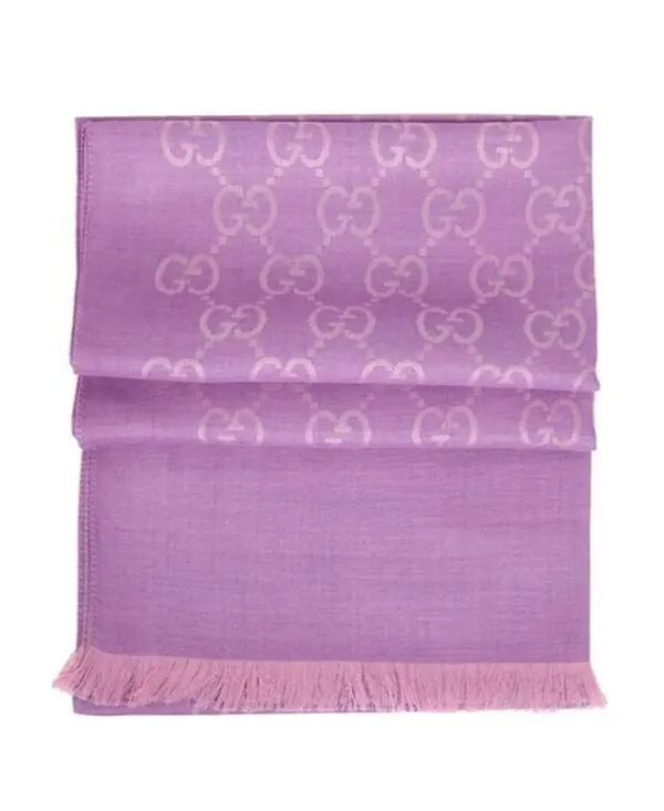 Gucci Double G Double-sided Fringed Scarf