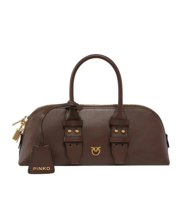 Pinko Small Escape Bowling Bag - Brown