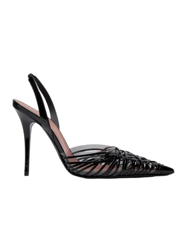 Amina Muaddi Pointed High Heels - Black