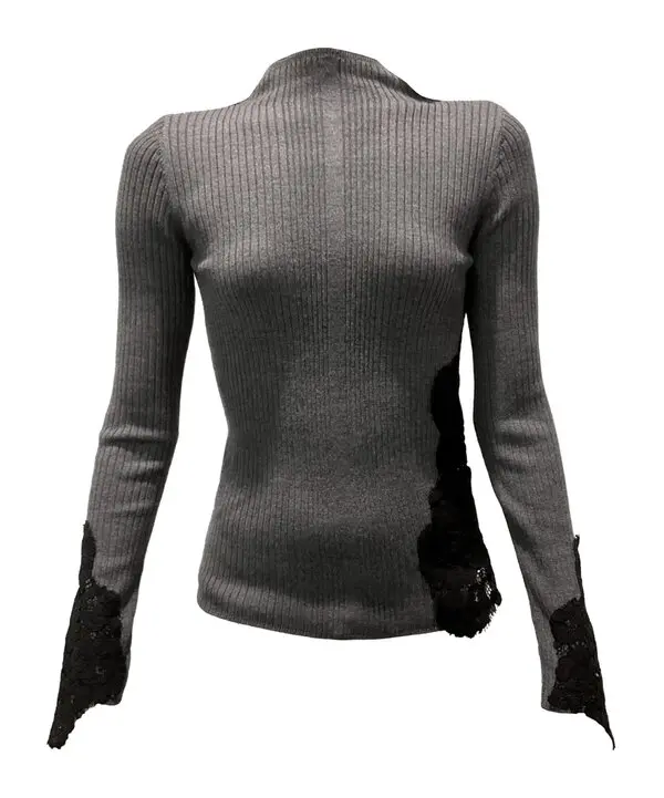 Pinko Samoa Lace-insert Crewneck Jumper - Black