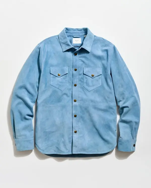 Billy Reid Savoy Featherweight Suede Workshirt