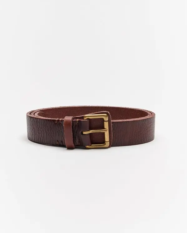 Billy Reid Uniform Leather Belt - Brown