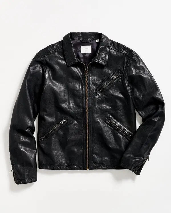Billy Reid Blake Leather Jacket - Black
