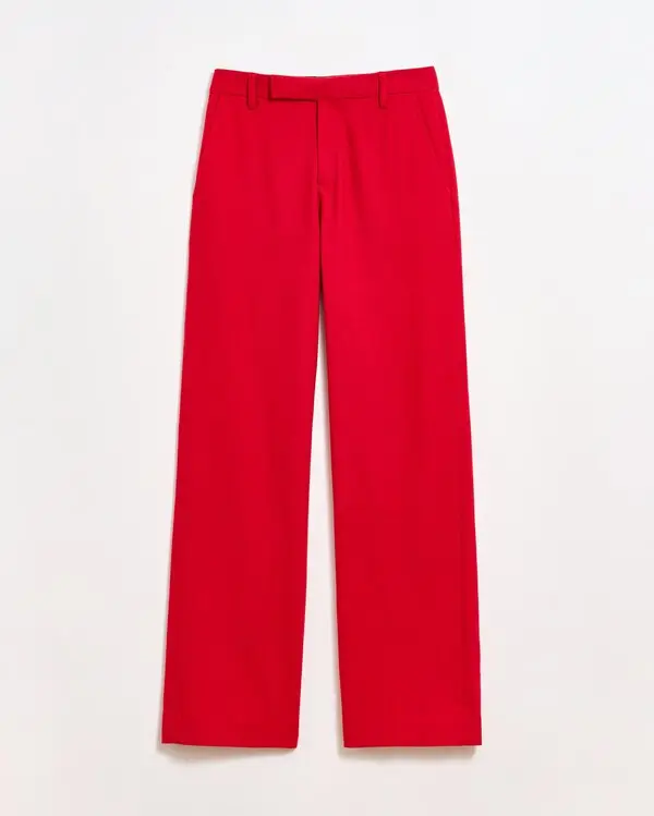 Billy Reid Flat Front Trouser - Holiday Red