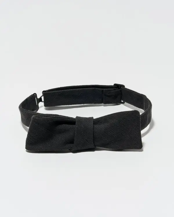 Billy Reid Silk Slub Bow Tie - Black