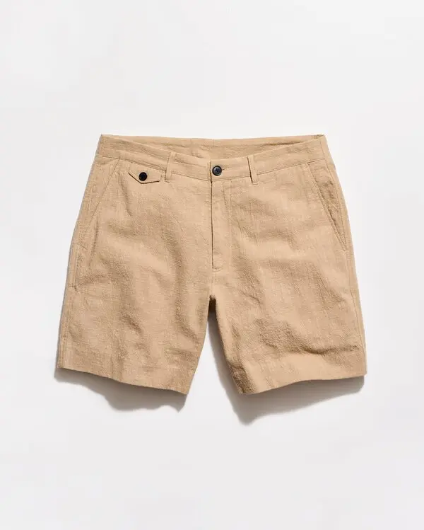 Billy Reid Slub Cotton Moore Short - Tan