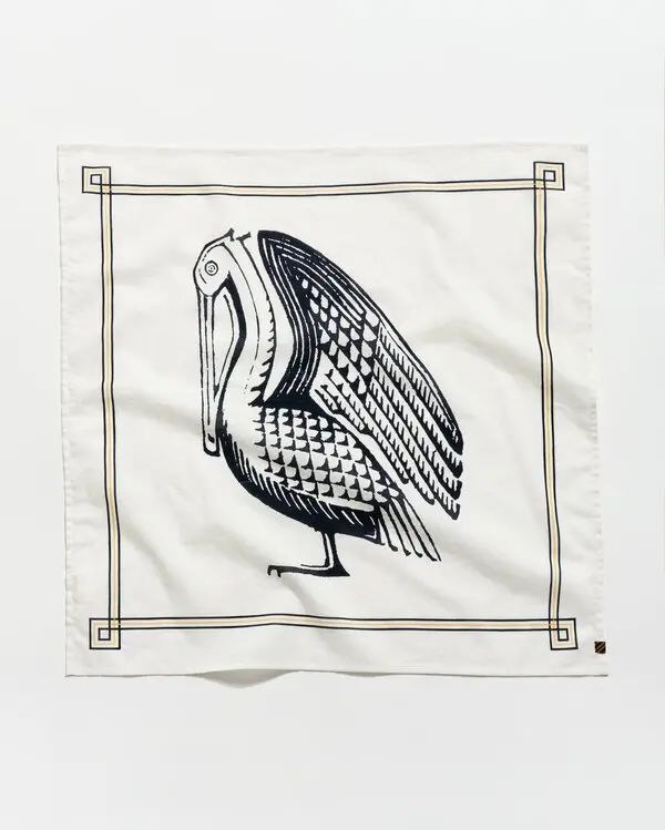 Billy Reid Coastal Pelican Bandana - White
