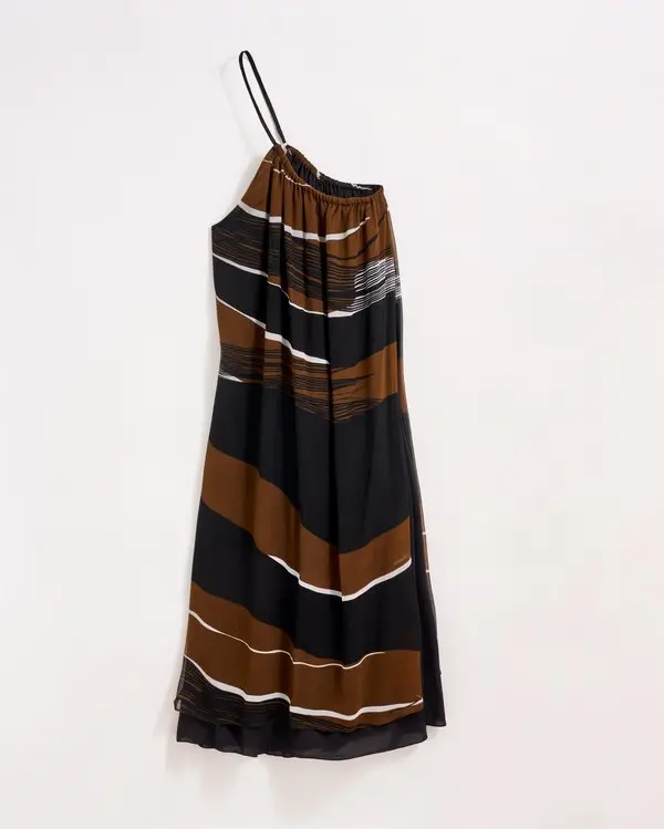 Billy Reid Desert Wave Silk Cocktail Dress - Multi Colored