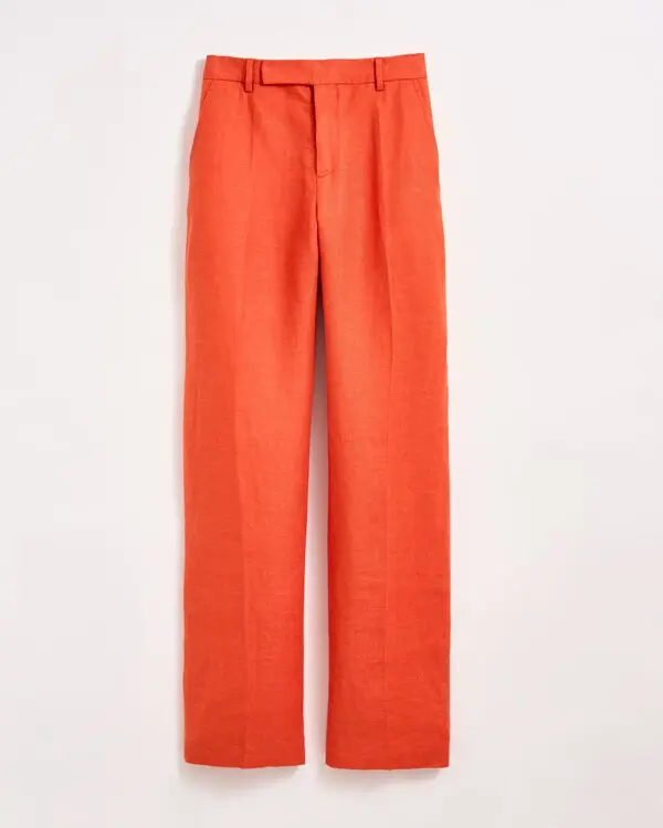 Billy Reid Wide Leg Flat Front Trouser - Sunset
