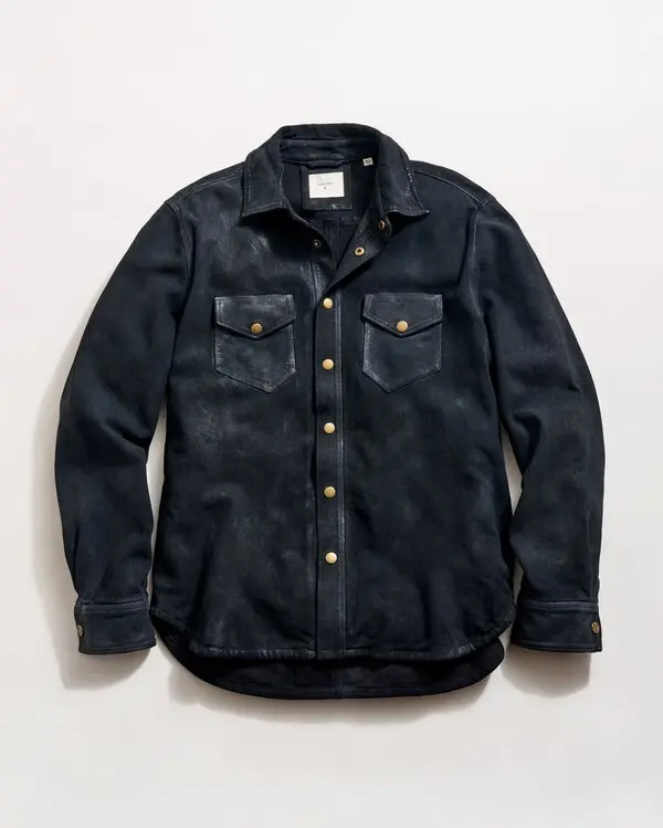 Billy Reid Savoy Waxed Suede Workshirt