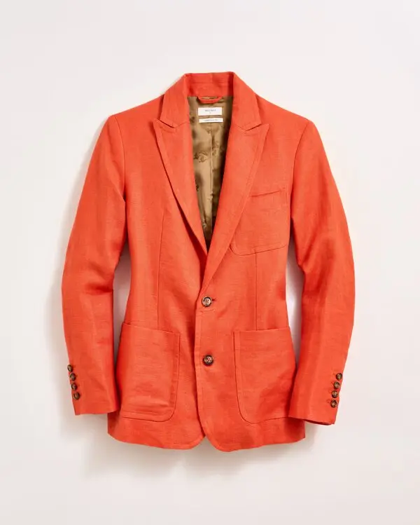 Billy Reid Linen Two Button Blazer - Sunset