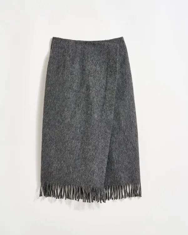 Billy Reid Blanket Wrap Skirt - Grey
