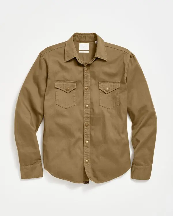 Billy Reid Shoals Twill Shirt - Green