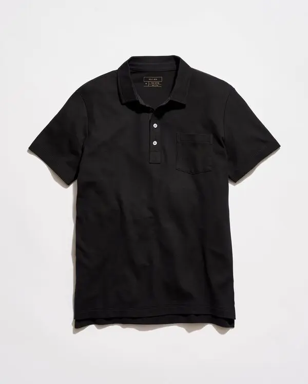 Billy Reid Pique Pensacola Polo - Black