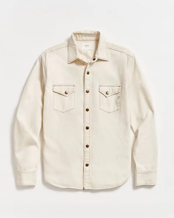 Billy Reid Shoals Twill Shirt - Cream